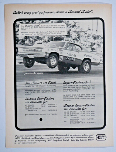 Butch Leal California Flash Plymouth Duster Hedman Hedders VTG 1971 ...