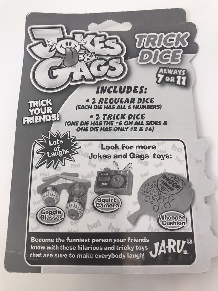 Jokes & Gags Trick Dice Always 7 or 11 Dice & 1 Pair Regular Dice New in Package | eBay