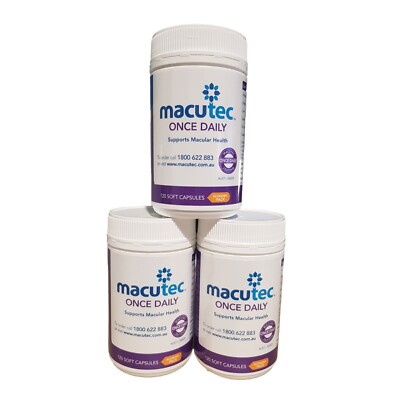 3 x 120 Capsules Macutec Once Daily Protection for your eyes For Macula ...