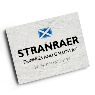 A4 PRINT - Stranraer, Dumfries and Galloway, Scotland - Lat/Long NX0560 ...