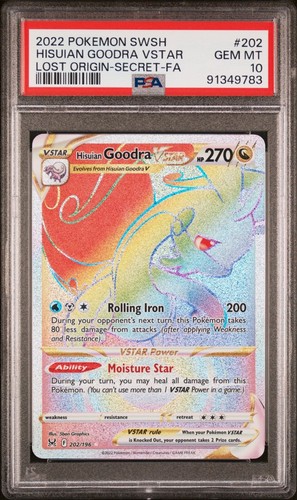 Pokemon Lost Origin #202/196 Goodra Vstar Rainbow PSA 10 | eBay