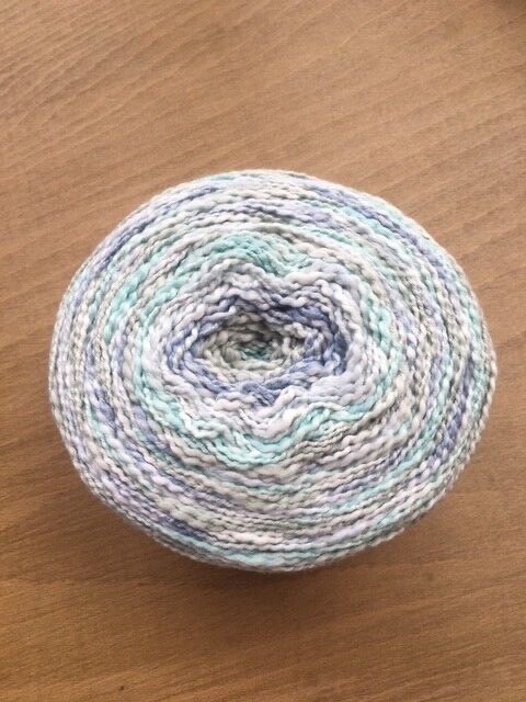Caron Cotton Ripple Cake Yarn - 2 x 240g Shade 07012 Summer Rain - / Un ...