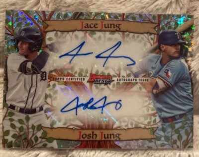 2023 BOWMAN’S BEST FAMILY TREE DUAL AUTOGRAPH JOSH JUNG/JACE JUNG ON ...