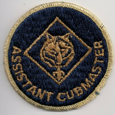 R BSA Patch, Assistant Cubmaster TRAINED, Fully Embroidered Gold Mylar ...