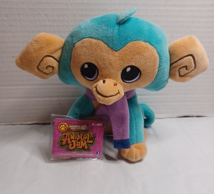 2016 Jazwares Animal Jam Graham Monkey Alpha Plush Online Game Stuffed ...
