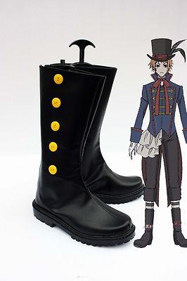 black Butler Kuroshitsuji Drocell Cosplay Costume Boots Boot Shoes Shoe ...