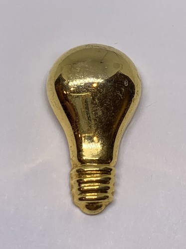 Lightbulb Light Bulb Gold-Tone 3-D Lapel Pin (155) | eBay