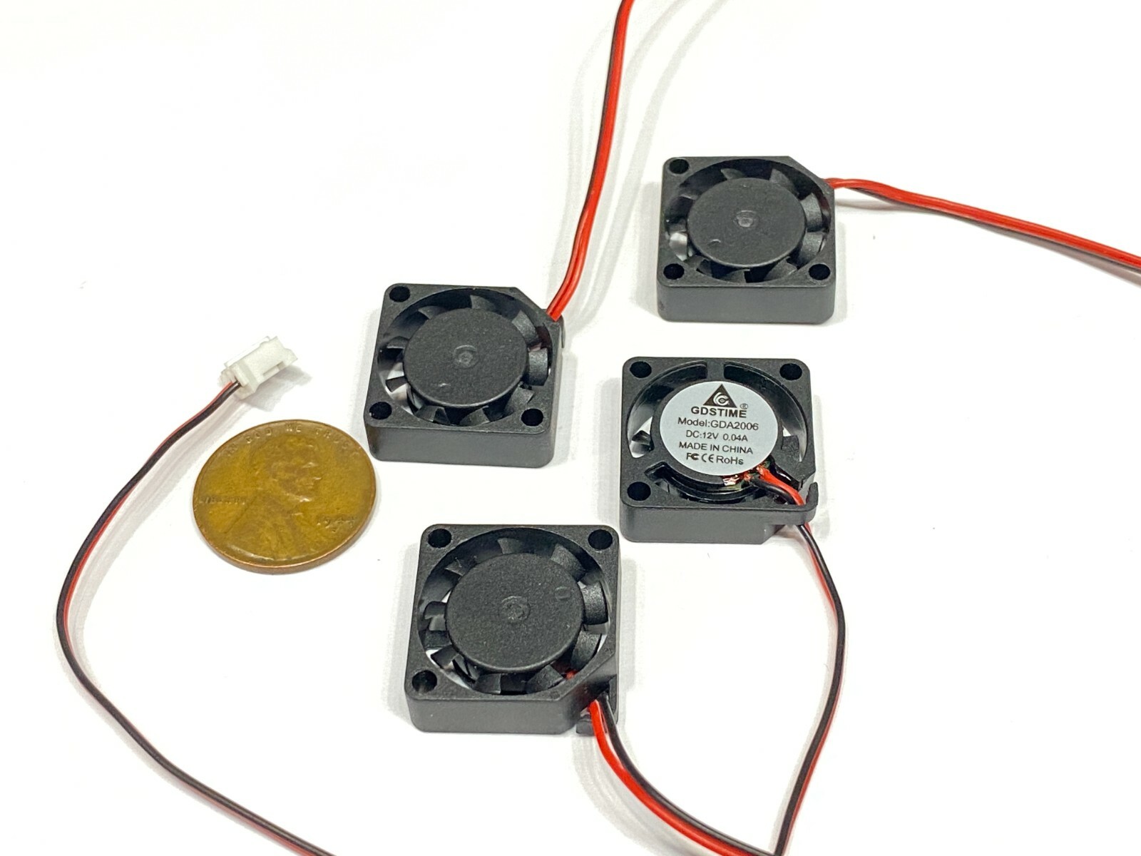 4 Pieces 2006 micro Small 12V DC Cooling Fan 20mm 6mm 2 Pin Mini axial ...