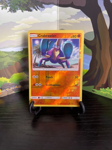 Crabrawler 72/149 - Sun & Moon - Common - Reverse Holo - Pokemon Card ...