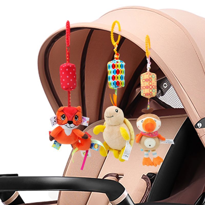 Baby Crib Bed Pram Car Seat Stroller Toys With Hanging Bell Infant ...