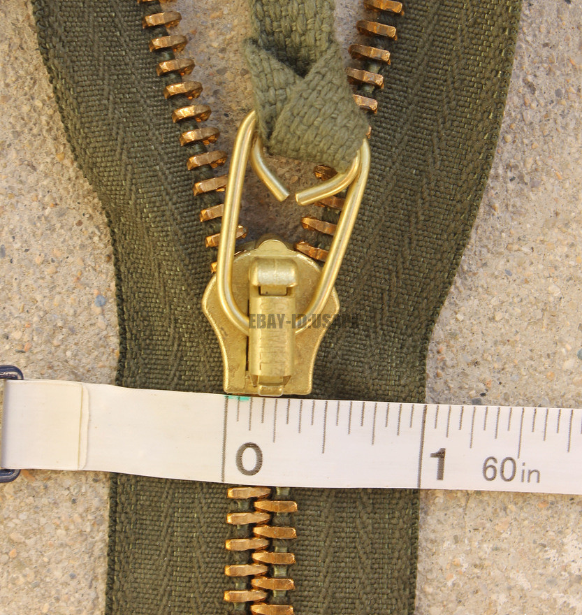 SCOVILL US MILITARY BRASS ZIPPER M-65 M-51 JACKET REPLACEMENT REPAIR ...