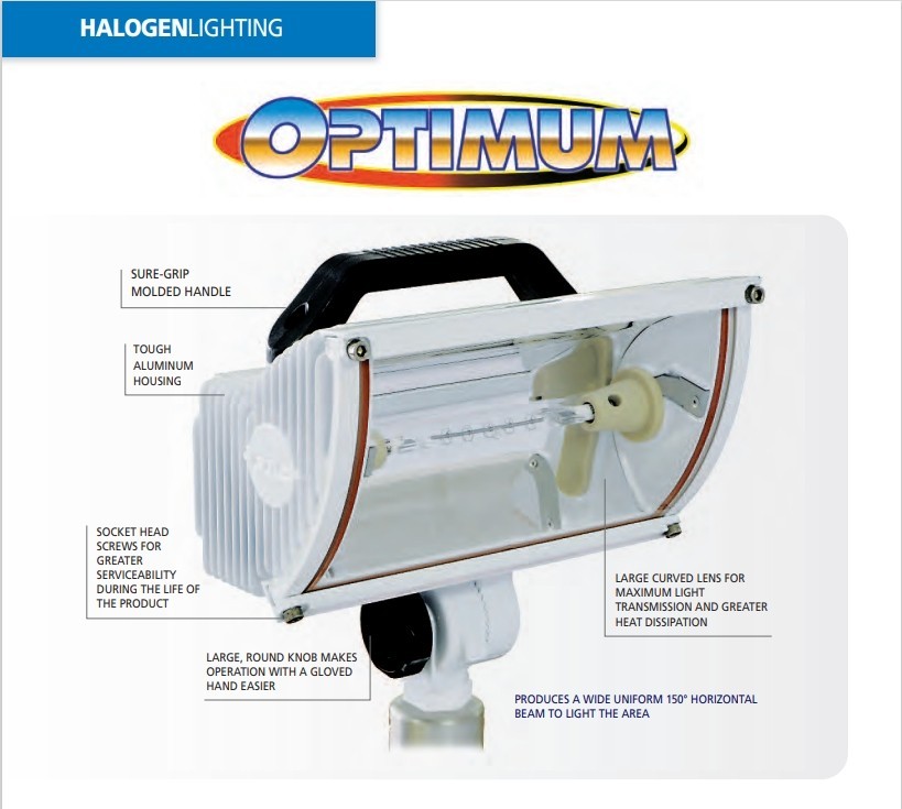 FRC Fire Research Halogen Scene Light 750w 120v 19,600 Lumens ...
