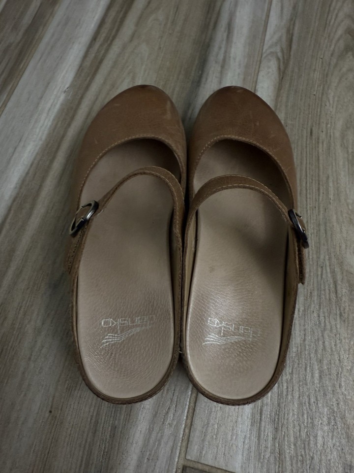 Dansko Clog Bria Mary Jane Mule SlipOn Brown Comfort Walking Size 36 US ...