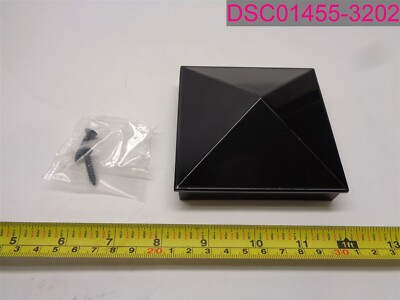 QTY=100 Pcs; Black Square Post Toppers, 3535 BLK-L, 4"x4" | eBay