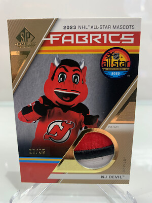 2023-24 UD SP GAME USED ALL STAR MASCOTS FABRICS PATCH NJ DEVIL 20/35 ...
