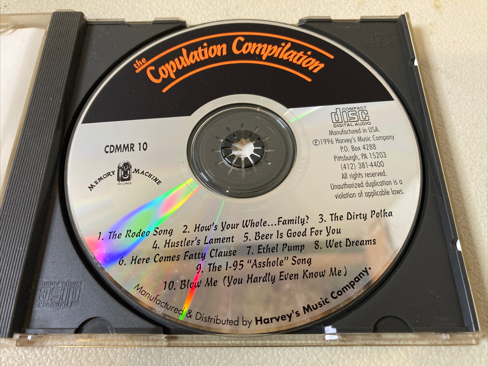 The Copulation Complilation (CD, 1996) Harvey’s Music Company CDMMR-10 ...