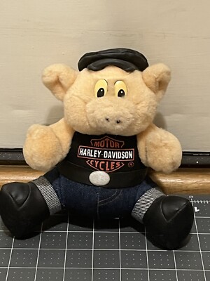 HARLEY DAVIDSON MOTORCYCLES HOG 12" STUFFED PLUSH ANIMAL PIG ...