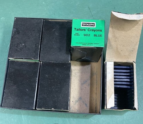 Dixon Blue Tailor's Crayons Chalks Box of ~~64 PIECES~~ Nº902 NIB **WOW ...