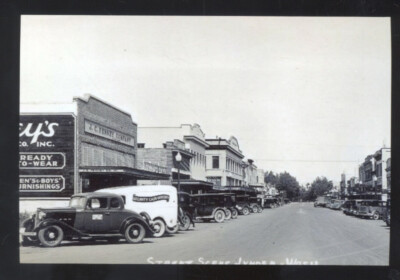 REAL PHOTO LYNDEN WASHINGTON DOWNTOWN STREET SCENE OLD CARS POSTCARD ...