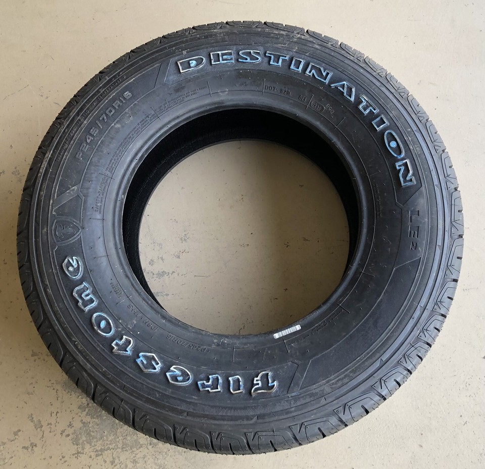1 Firestone Destination LE2 Tire 245-70-R16 106H All Season White ...