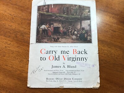 Carry me Back to Old Virginny 1906 | eBay