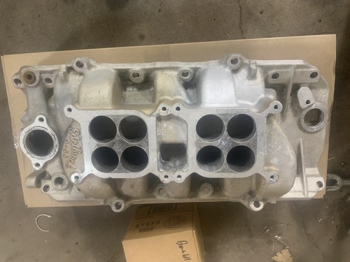 Edelbrock 5024 C-66 2 X 4 Dual Quad Intake Manifold Chevy 454 396 427 ...