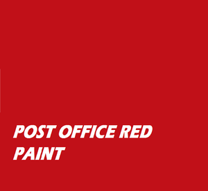 POST OFFICE RED PAINT Machinery Tractor 1ltr of Enamel Paint Brush or ...