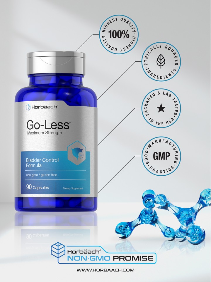 Go Less Bladder Control Pills | 90 Capsules | Maximum Strength | by ...