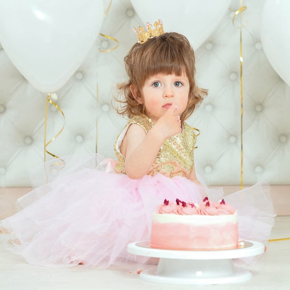 6Pcs Gold Crown Cake Topper Small Crystal Cupcake Toppers Small3014 ...