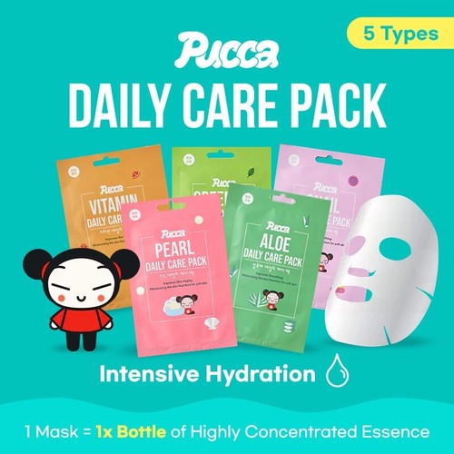 Pucca Face mask sheet, Facial Masks skin care of all 5 types, K-Beauty ...