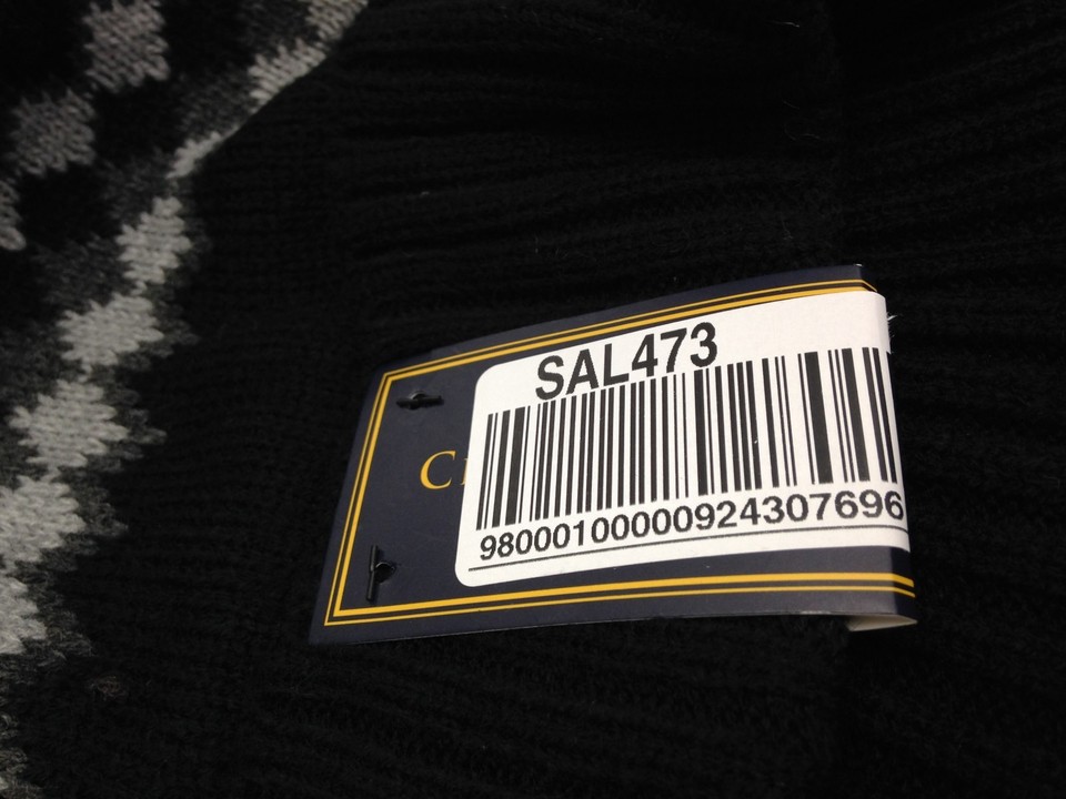 $101 Club Room Men'S Black Unisex Cuff Winter Warm Hat Cap Pom Beanie ...