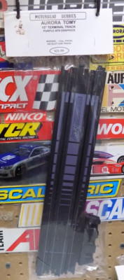 AURORA TOMY, 15" HO TERMINAL TRACK With PURPLE AFX GRAPHICS #503345 ...