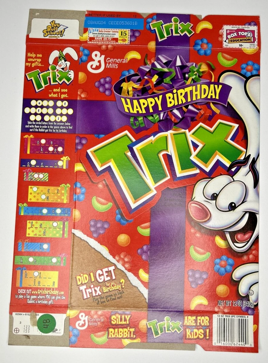 Trix Cereal Box 2004