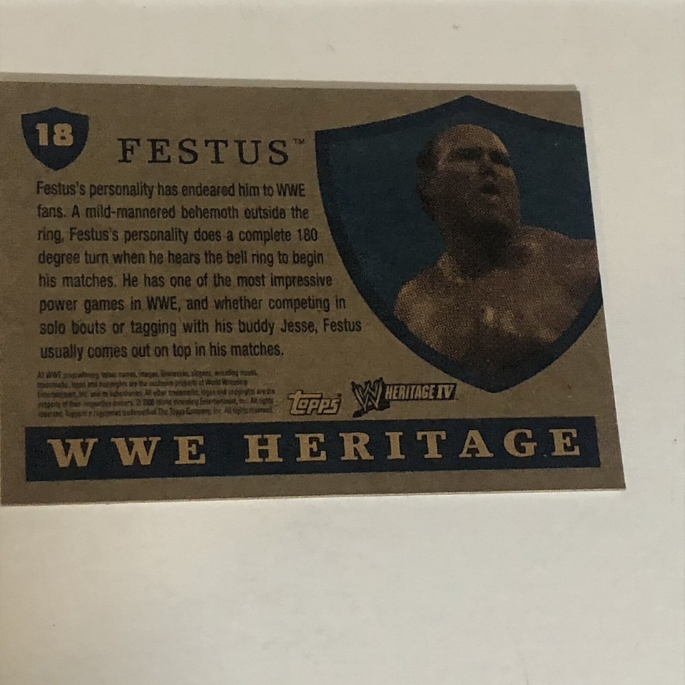 Festus WWE Heritage Topps Trading Card 2008 #18 | eBay