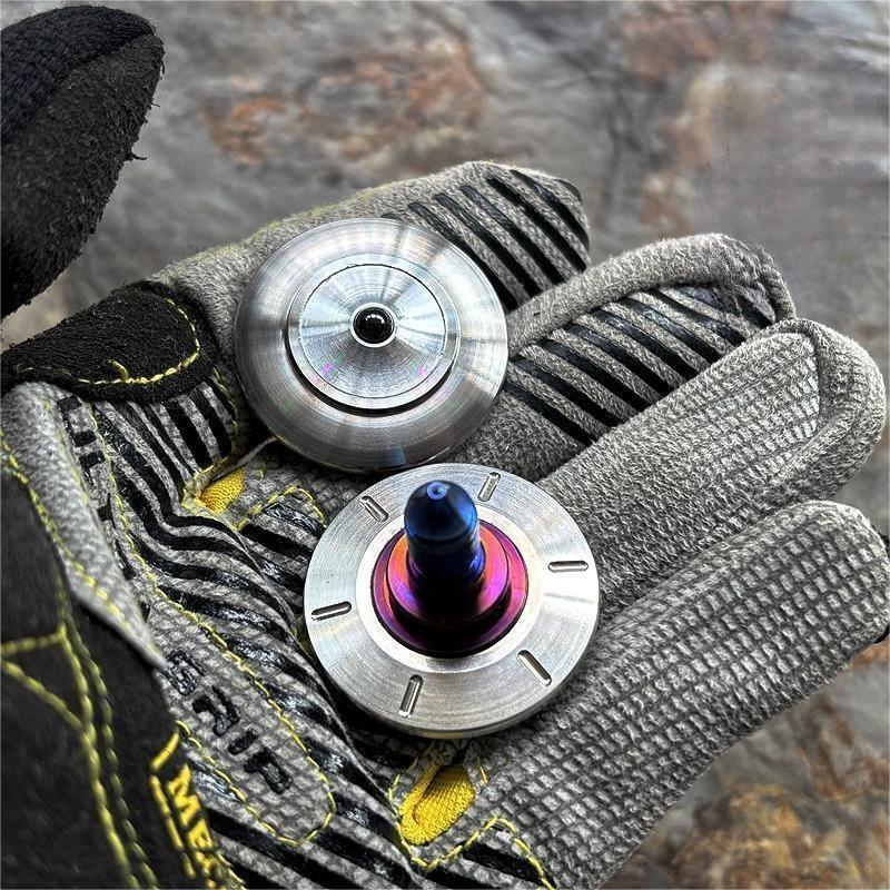 Titanium Stainless Steel Spinning Top Gyroscope Gyro Desktop Fidget Toy ...