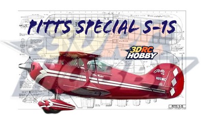 Pitts S-1S Biplane 34" WS RC Airplane Kit Laser Cut Balsa Ply Short Kit ...