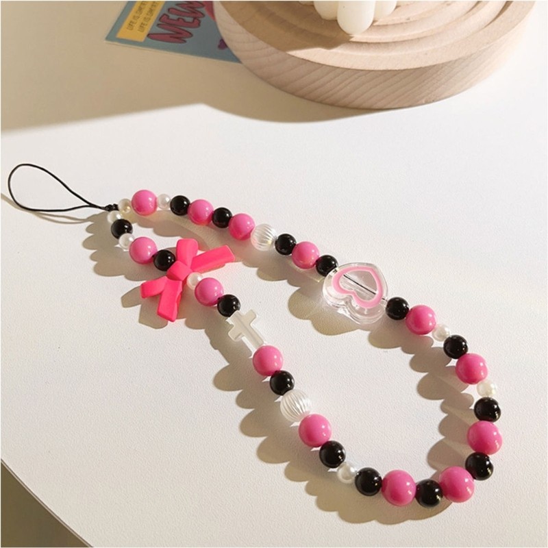 Handmade Beaded Chain Mobile Phone Jewelry Pendant Drop-resistant Strap ...