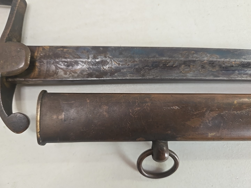 Eagle Head War of 1812 Infantry Officers Sword Saber w/Copper Scabbard ...