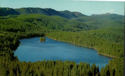 Postcard-Island Lake, Grand Mesa, Western Colorado near Grand Junction ...