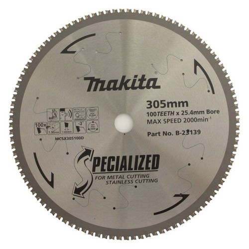 Makita 304 Grade S/Steel TCT Saw Blade 185mm X 20 X 64t - - B-31675 ...