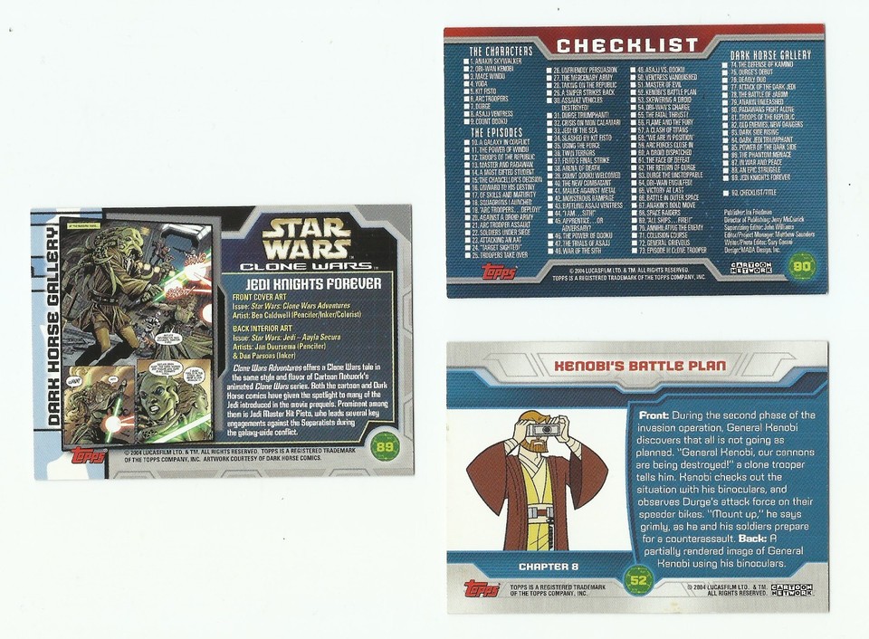 STAR WARS CLONE WARS - TOPPS TRADING CARDS - CARTOON NETWORK - 2004 | eBay