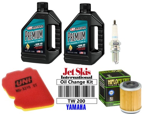 Yamaha TW 200 TrailWay Oil Change Kit Tune Up Spark Plug Oil & Air ...
