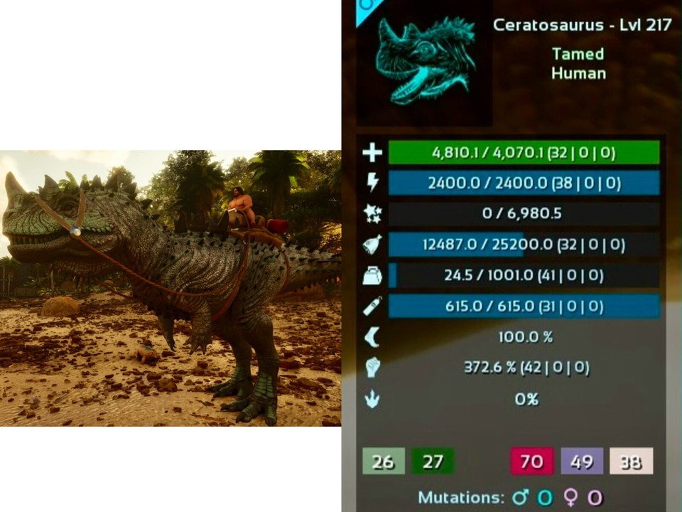 ark survival ascended pve High Level Ceratosaurus | eBay