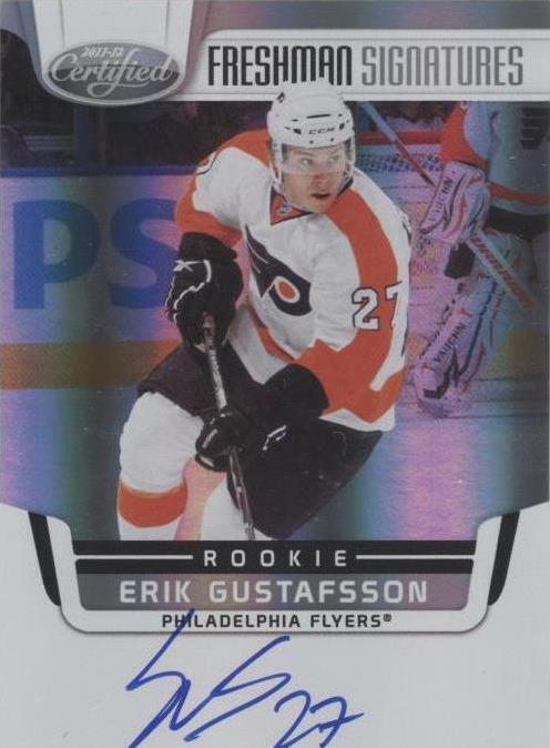 2011-12 Panini Certified - Freshman Signatures Erik Gustafsson #195 (AU ...