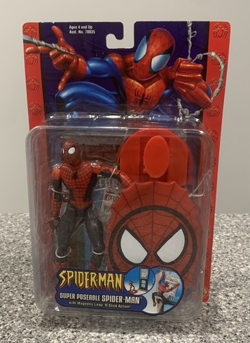 Vintage 2002 Spider-man Super Poseable Magnetic Leap 'N Stick Toy Biz ...