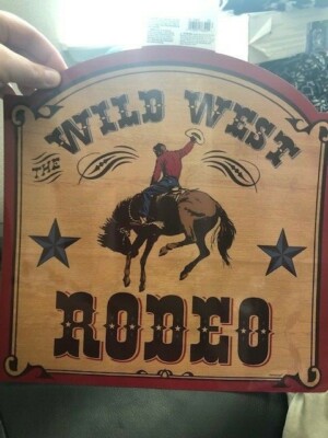 Wild West Rodeo Plastic Cutout 13" x 13" New!!! | eBay