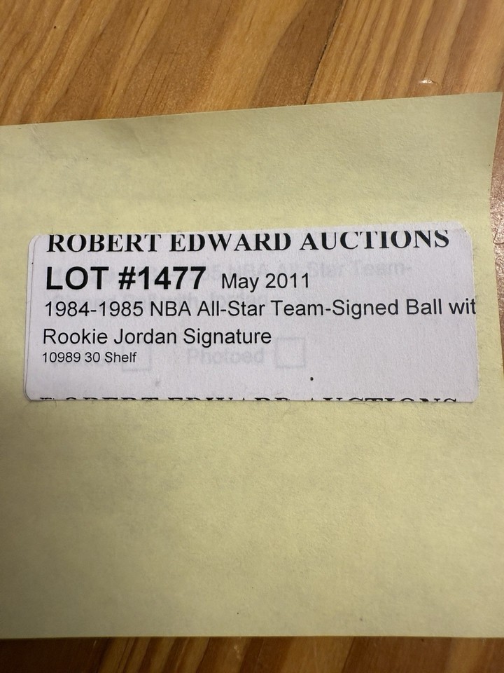 1985 All Star Team Autographed Game Ball Michael Jordan Rookie ...