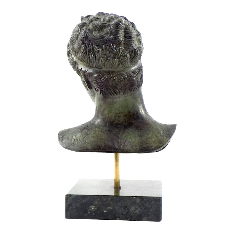 Marathon Boy Head Bust Greek Roman Statue Sculpture Museum Real Bronze ...
