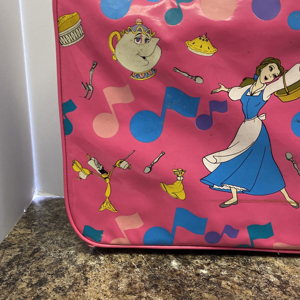 Vintage Beauty And The Beast Disney Suitcase Pink Purple Chip Angela ...