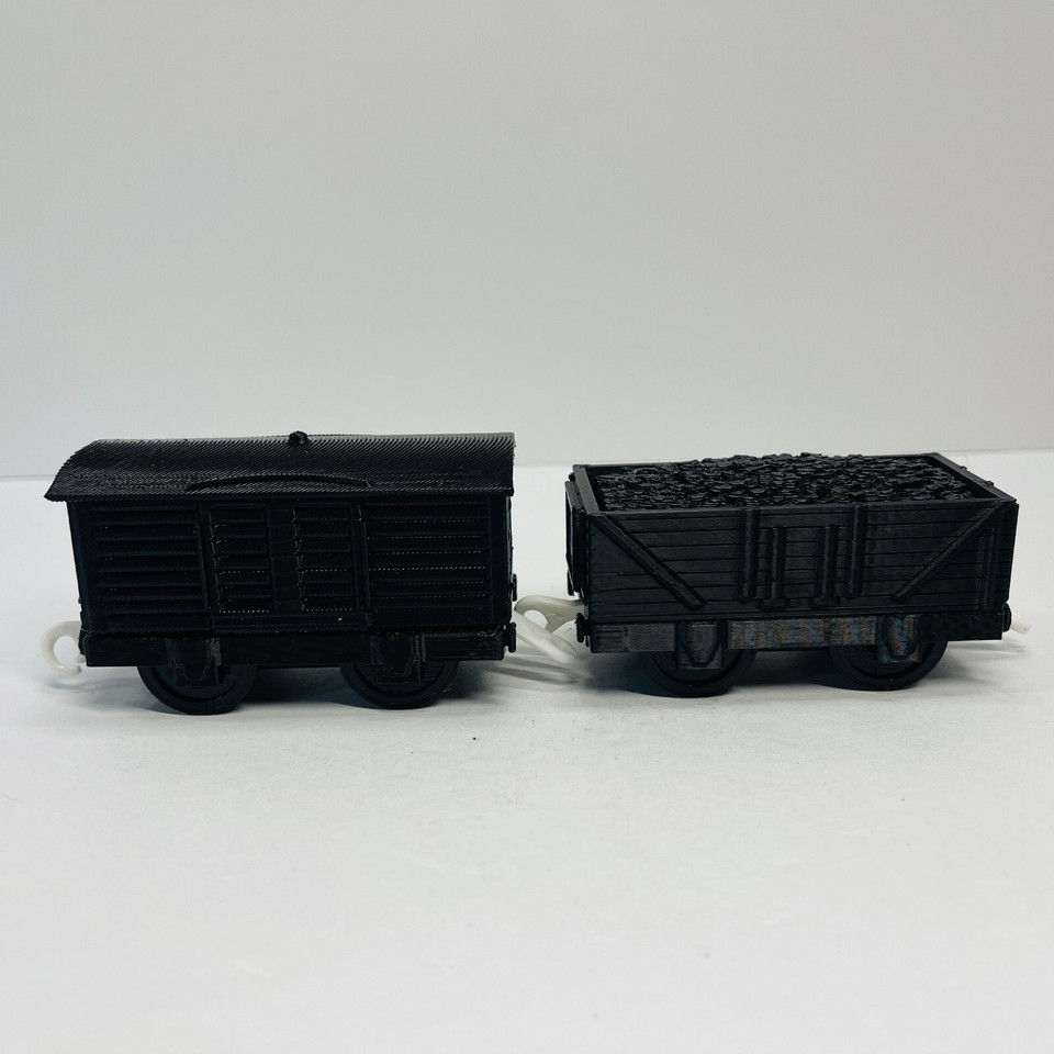 Thomas & Friends Trackmaster Custom Black Troublesome Truck Train READ ...